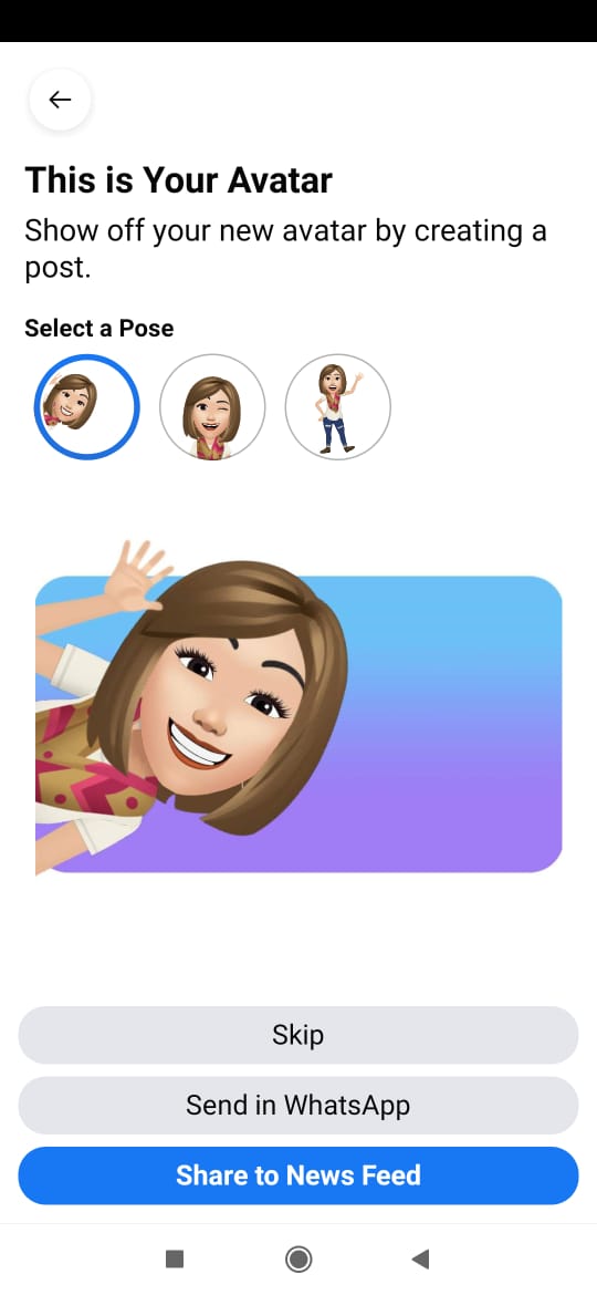 How do I create an avatar on Facebook?